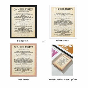 On Children Kahlil Gibran Poem, Inspirational Wall Art for Parents - Etsy
