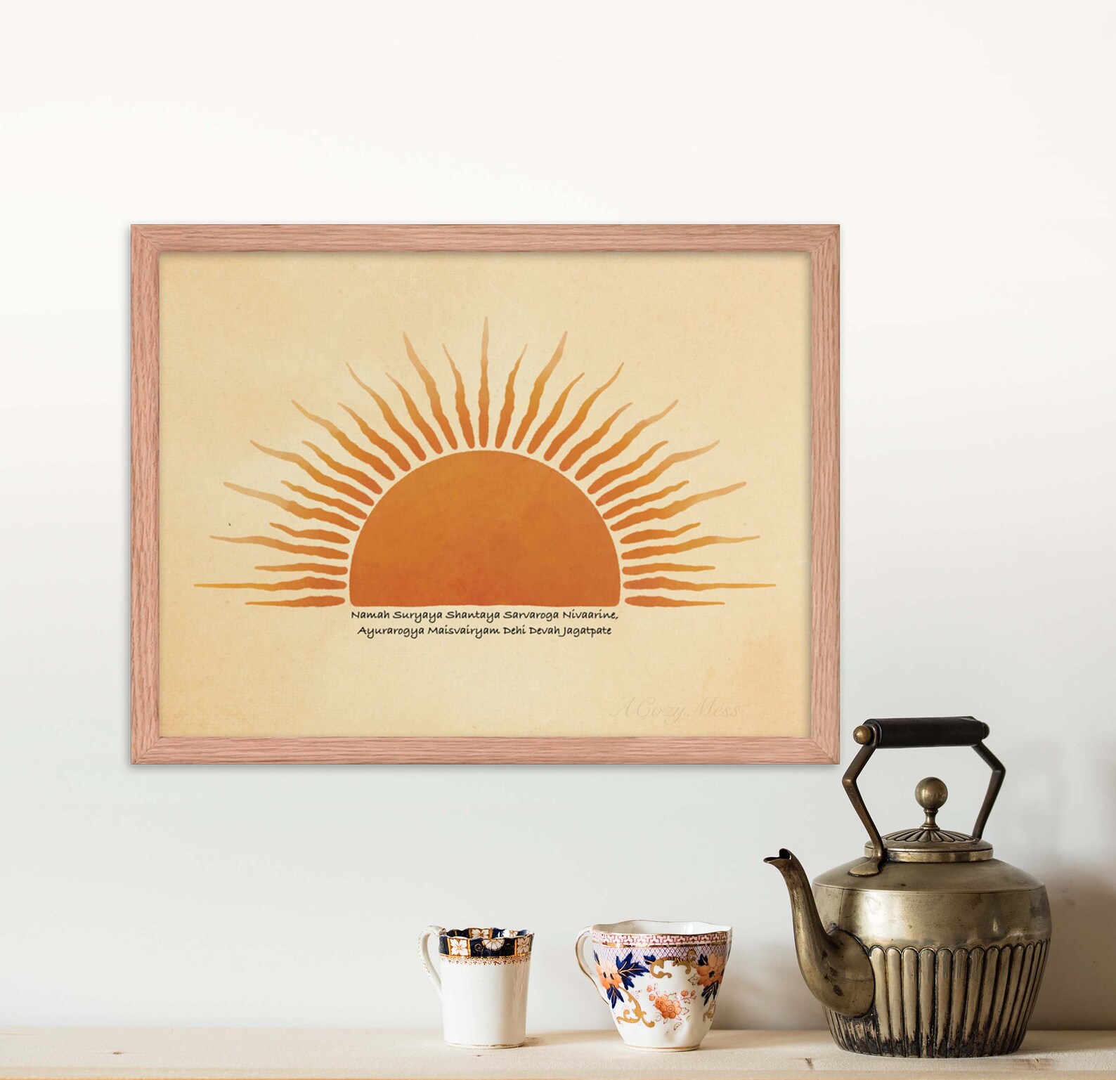 Sun Mantra Wall Art, Surya Mantra Poster - Etsy