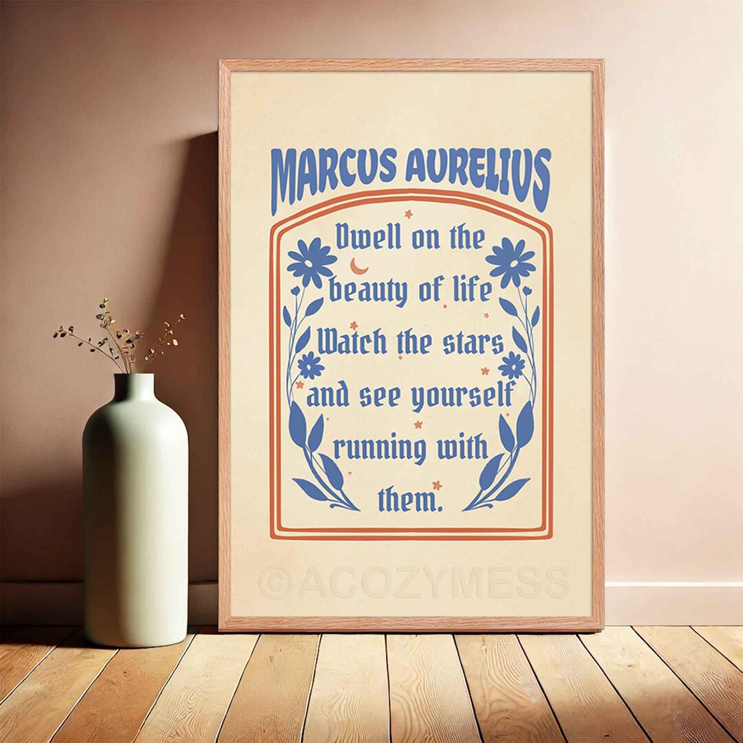 Beauty of Life - Marcus Aurelius Print | Stoic Poster | Philosophy ...