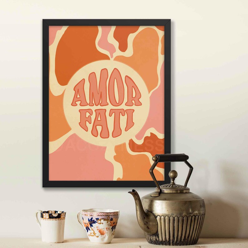 Amor Fati Poster | Stoic Poster With Abstract Design| Stoic Philosophy ...