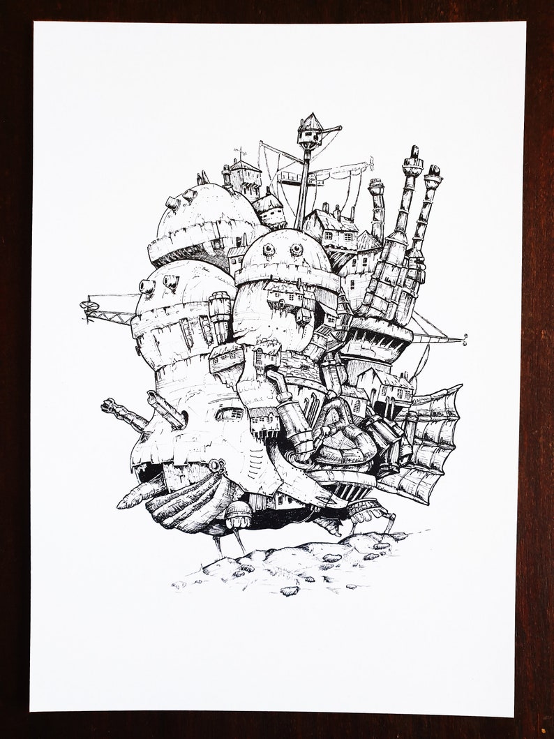 Howl's Moving Castle A4 Print | Etsy