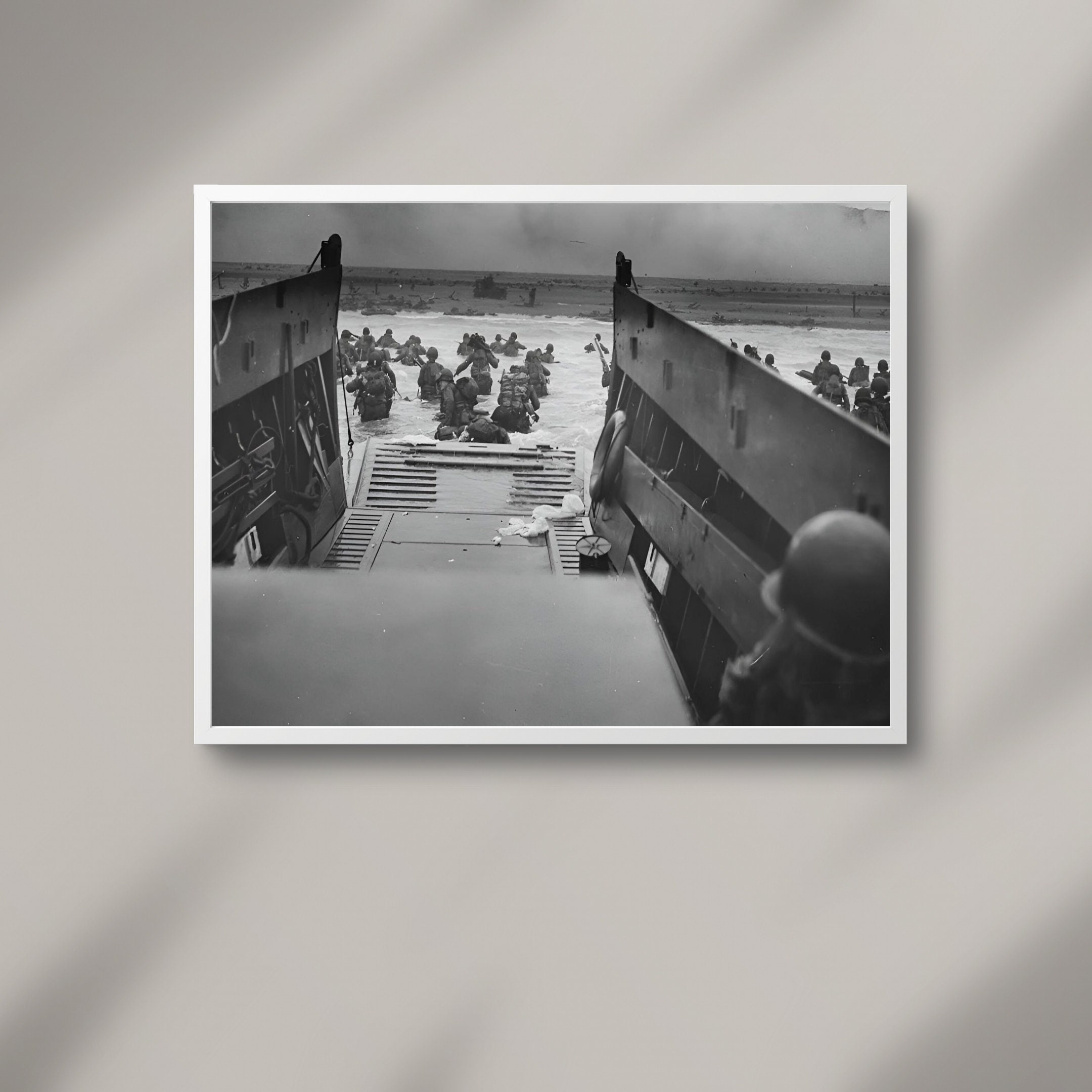 PRINTABLE Photo Poster 1944's Normandy Landings WWII Wall Art Canvas ...