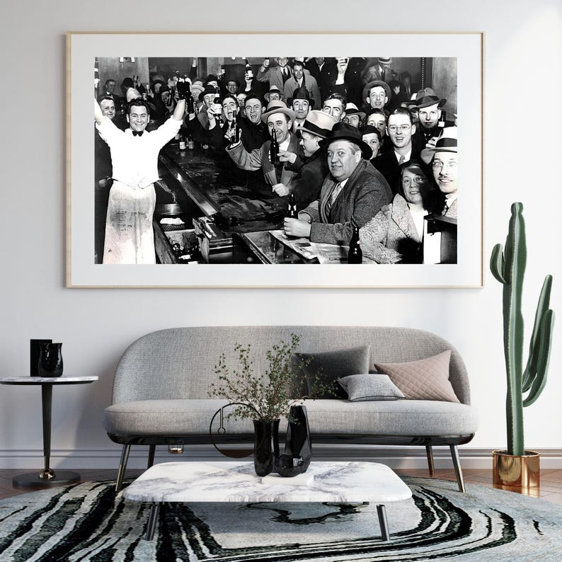 1933 Prohibition Repeal Photo: Speakeasy Bar, Roaring 20s Decor ...