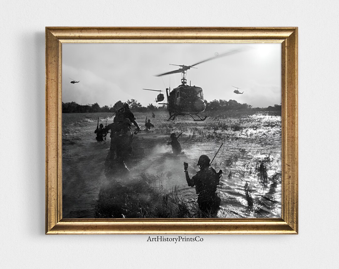 Vietnam War Photo Poster: US Soldiers, Black and White Photography ...