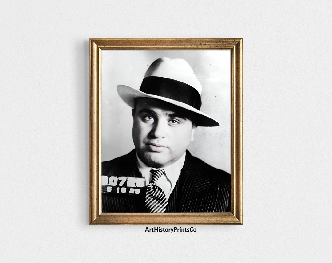 Historical Al Capone Mug Shot 1927 Chicago Vintage Poster Photo Print ...