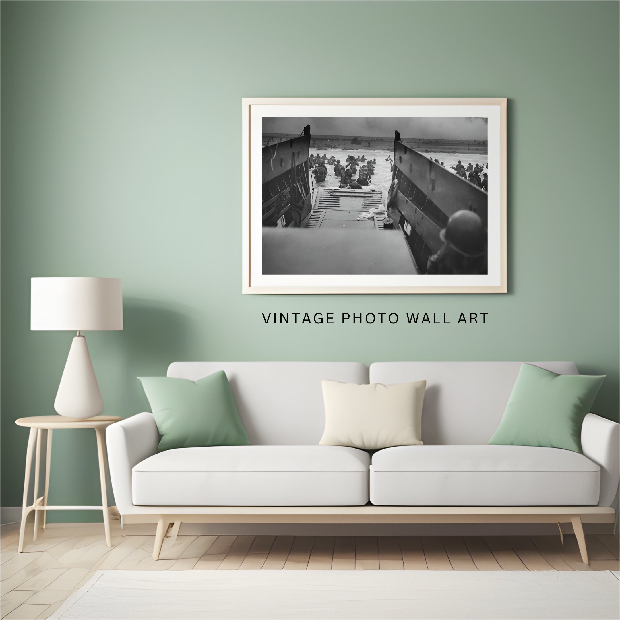 PRINTABLE Photo Poster 1944's Normandy Landings WWII Wall Art Canvas ...