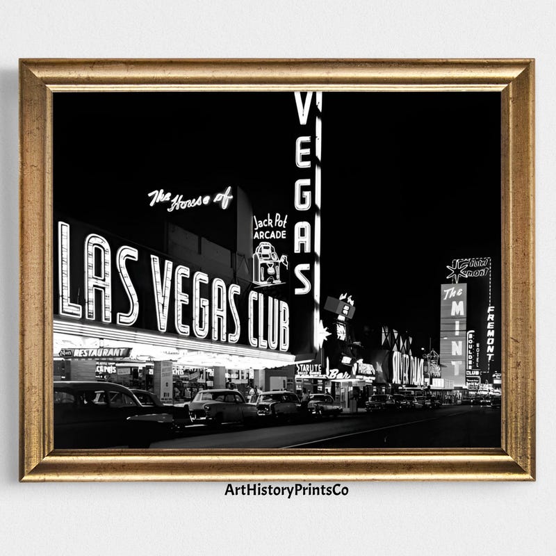 Vintage Vegas Digital Art - Etsy
