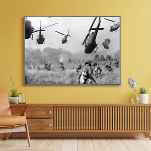 Vietnam War Photo Poster: U.S. Army Helicopters, Black & White (digital ...