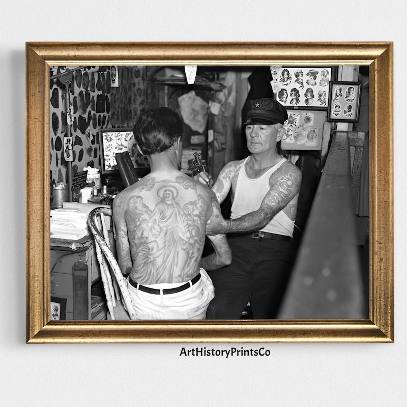 Vintage Tattoo Portrait - Etsy UK