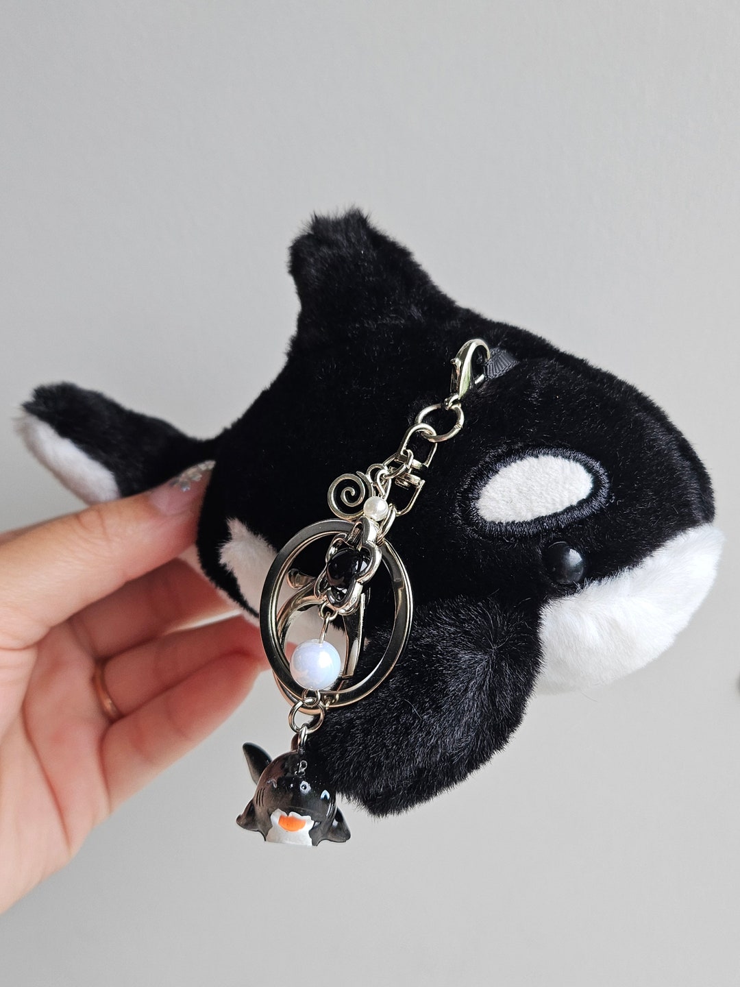 Orca Plush Keychain - Etsy
