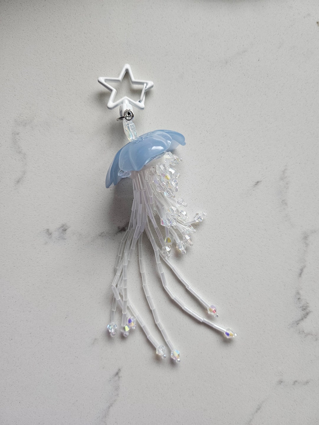 Jellyfish Keychain, Jellyfish Phone Charm - Etsy