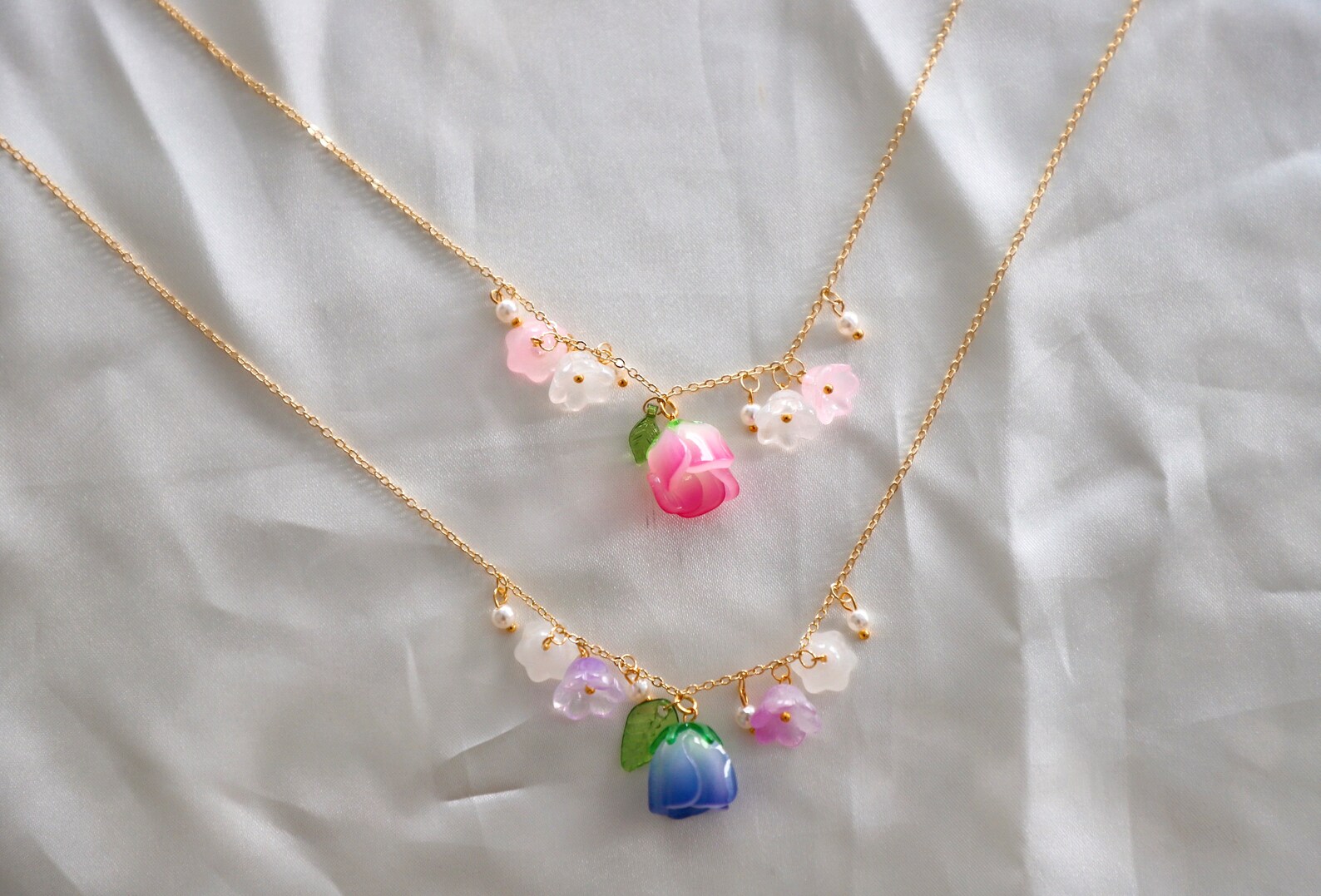 Tulip Necklace Flower Necklace Floral Necklace Tulip - Etsy