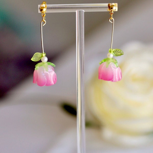 Tulip Earrings - Etsy UK