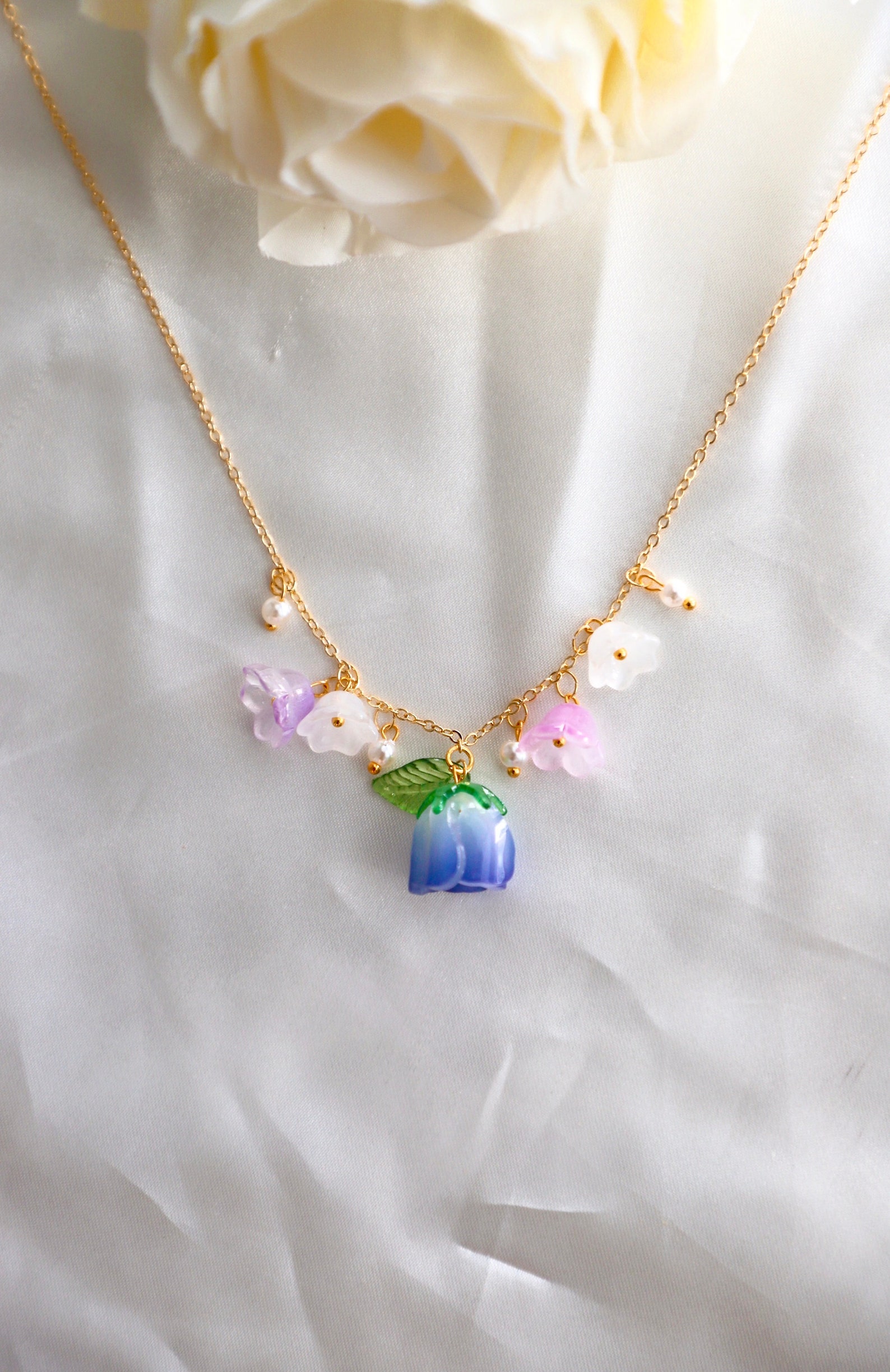 Tulip Necklace Flower Necklace Floral Necklace Tulip - Etsy
