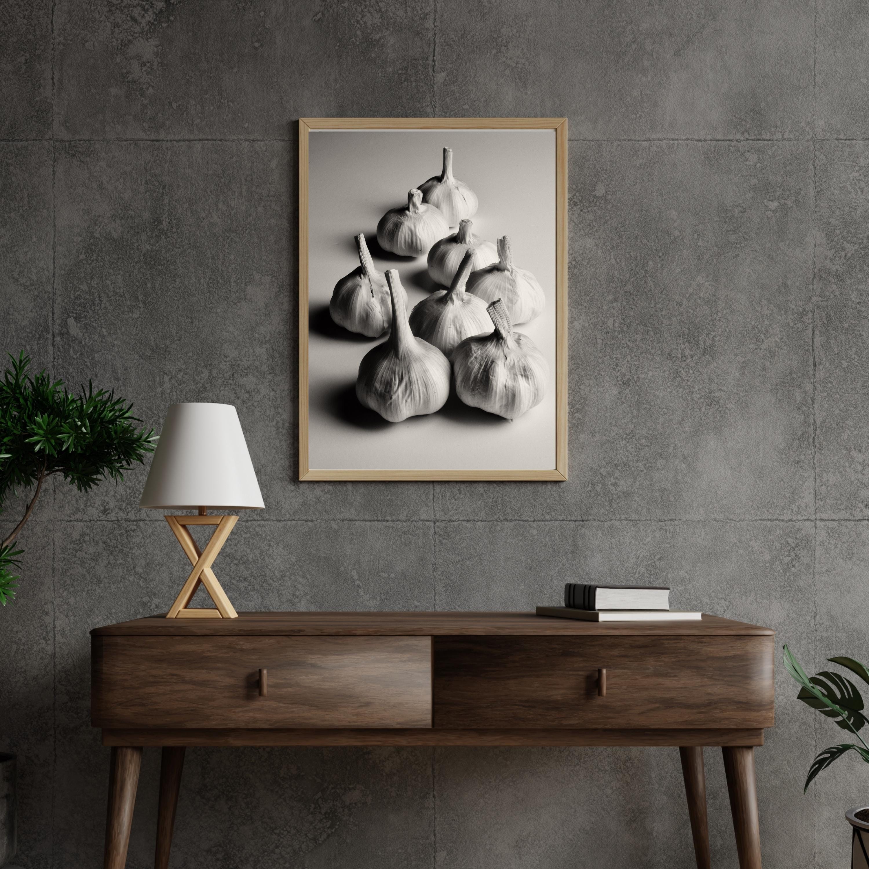 Garlic Printable, Garlic Art Print, Garlic Photo, Garlic Kitchen Art ...