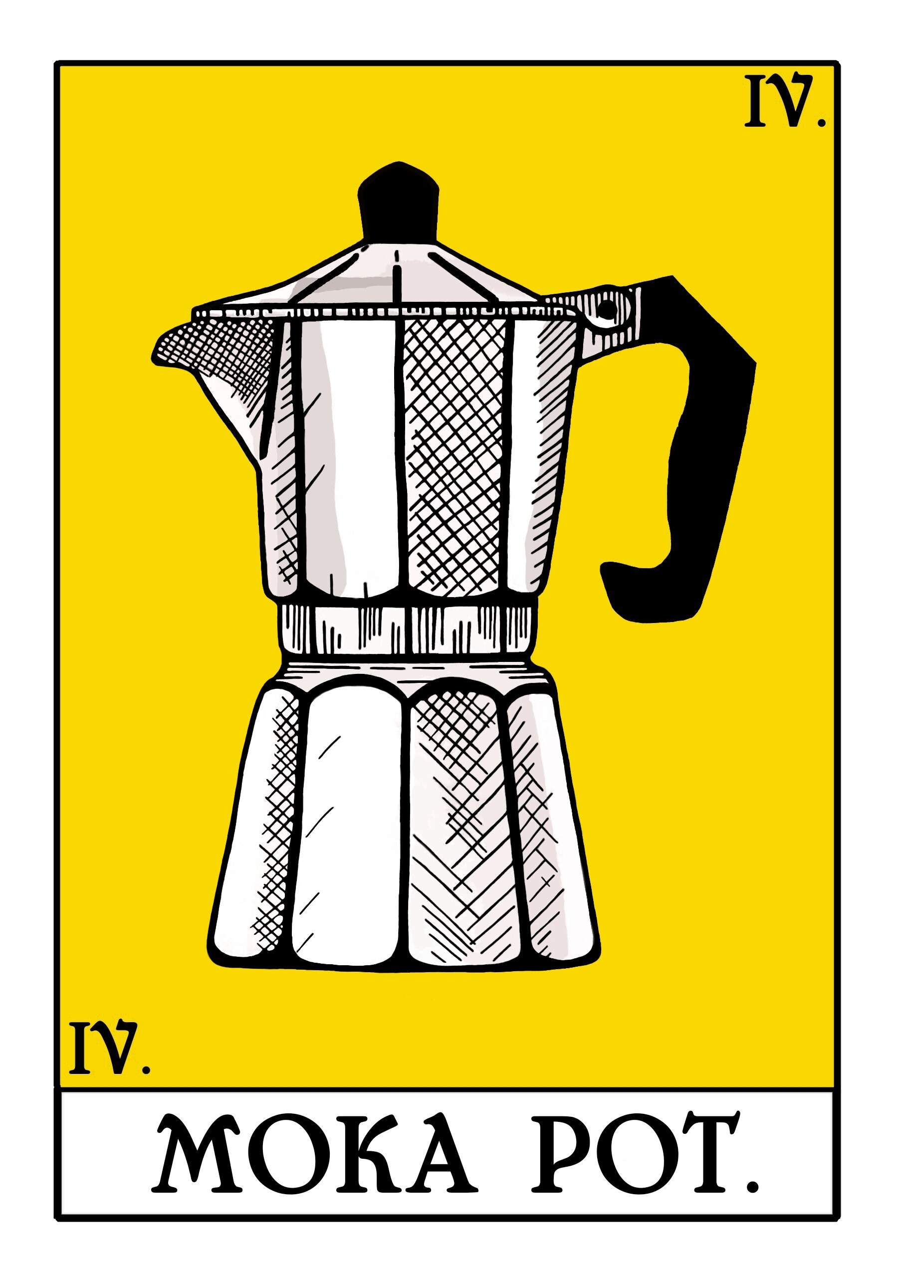 Moka Pot Tarot Art Print French or English - Etsy
