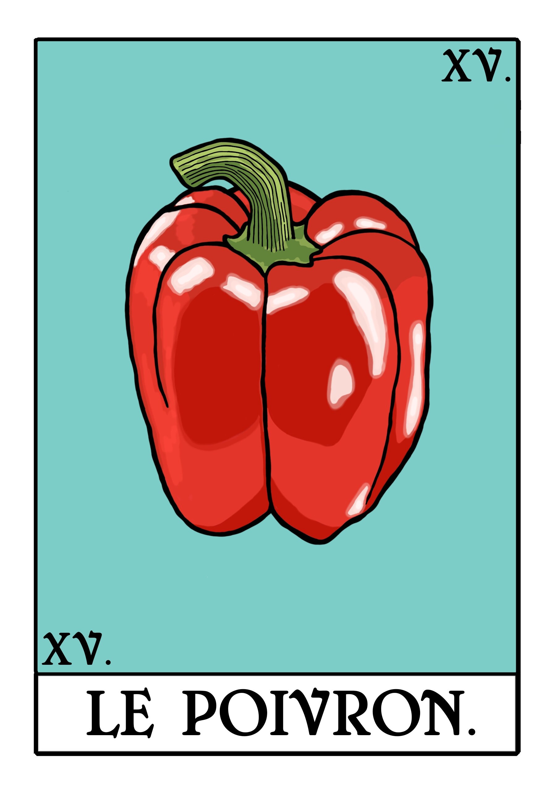 Bell Pepper Tarot Art Print French or English - Etsy