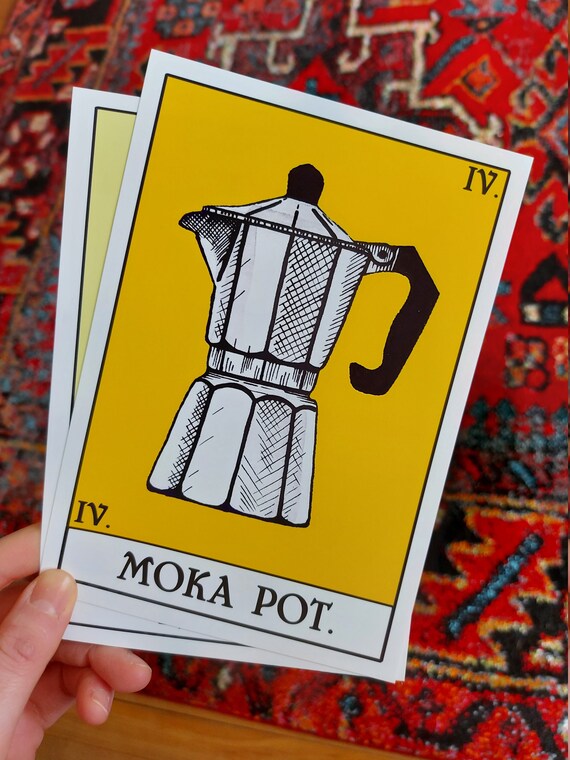Moka Pot Tarot Art Print French or English | Etsy