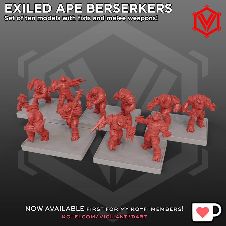 HGC - Exiled Ape Berserkers - 1/100th Scale Model - Etsy