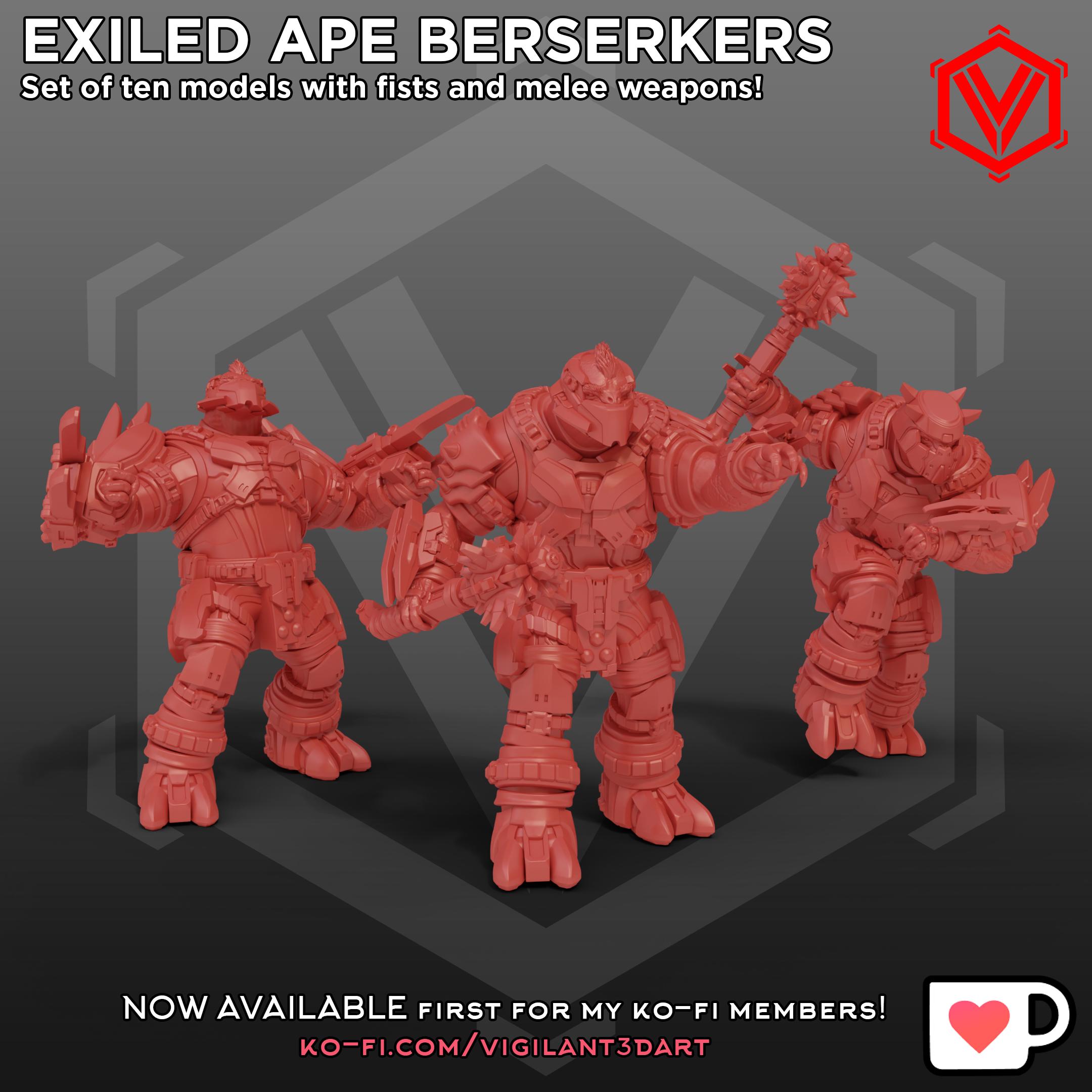 HGC - Exiled Ape Berserkers - 1/100th Scale Model - Etsy