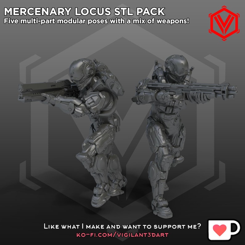 S4 Mercenary Locus - 1/58th to 1/46th Skirmish Scale Miniature - Etsy