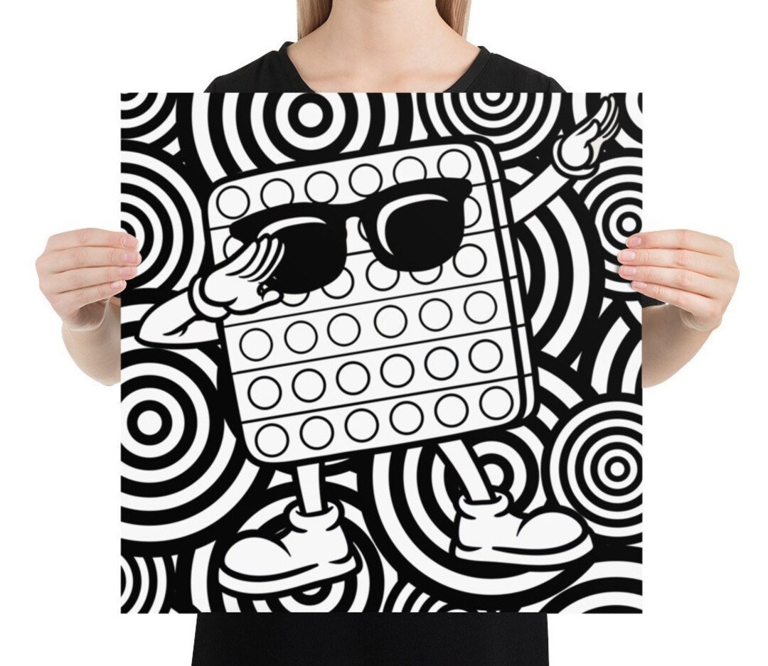 18x18 Kids Fidget Toy Coloring Poster Large Coloring - Etsy