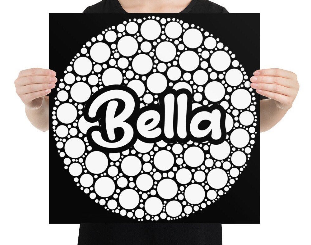 Custom Name Coloring Poster, Personalized Coloring, Adult Coloring Page ...