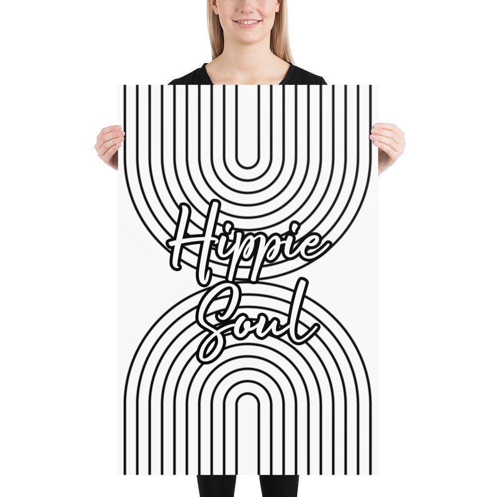 24x36 Custom Text Large Coloring Poster, Boho Rainbow Coloring ...