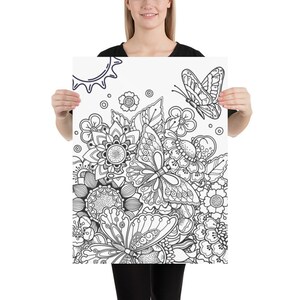 Large Coloring Poster, Large Adult Coloring Poster, Adult Coloring Page ...
