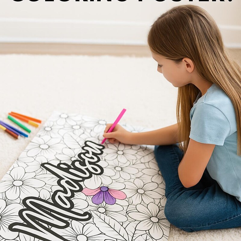 Colouring Poster - Etsy