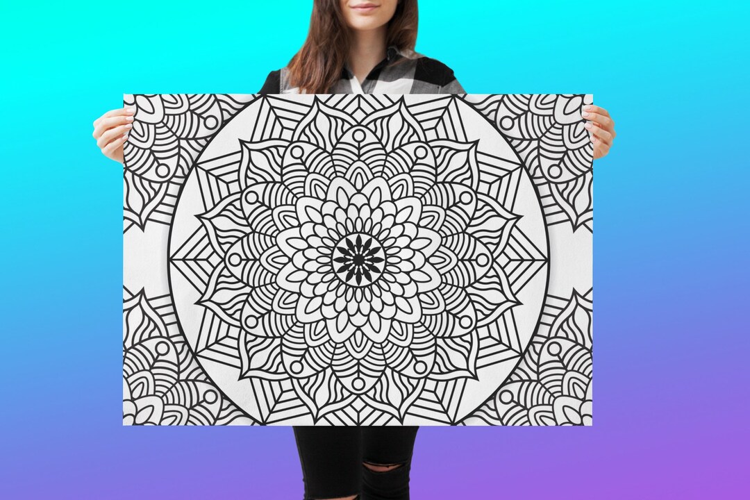 Mandala Coloring Page, Kids Coloring Page, Adult Coloring Page, Large ...