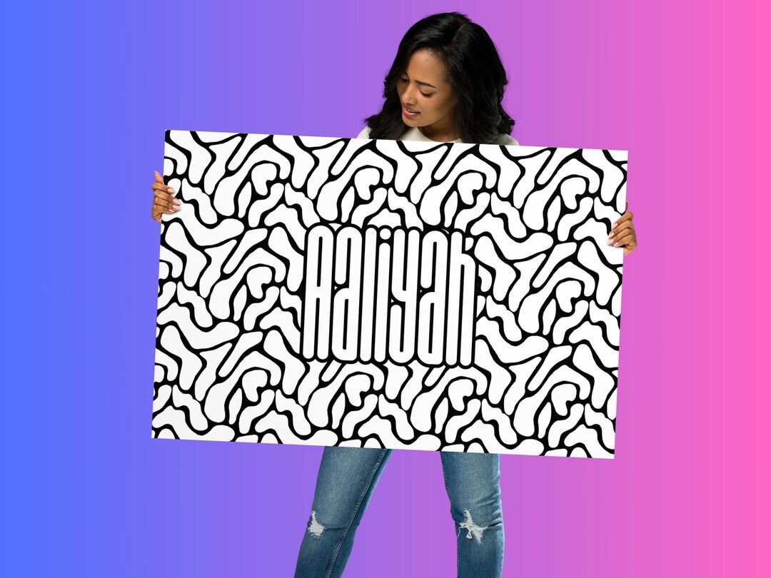Custom Name Coloring Poster, Custom Coloring, Large Coloring Poster ...