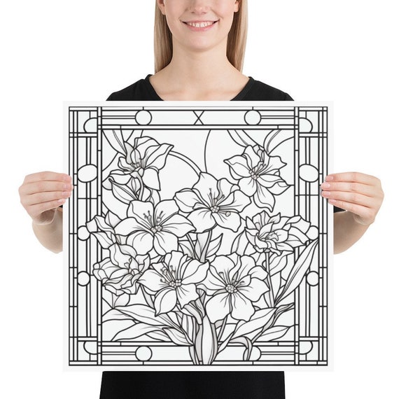 Stained Glass Coloring Pages Spring