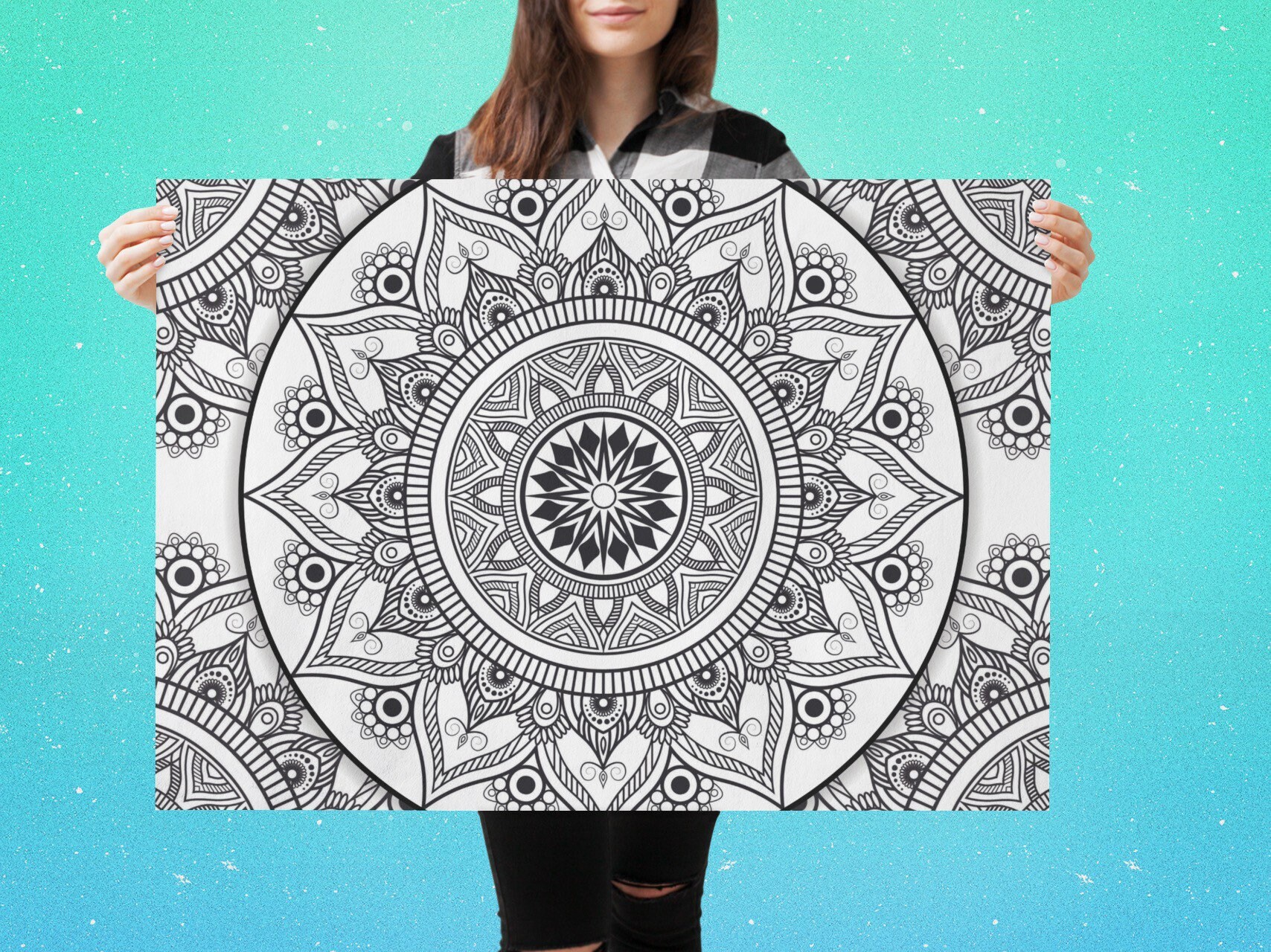 Mandala Coloring Page, Kids Coloring Page, Adult Coloring Page, Large ...