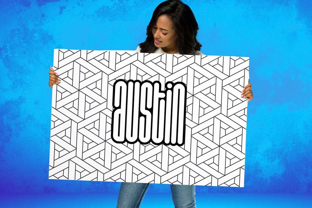 Custom Name Coloring Poster, Custom Coloring, Large Coloring Poster ...