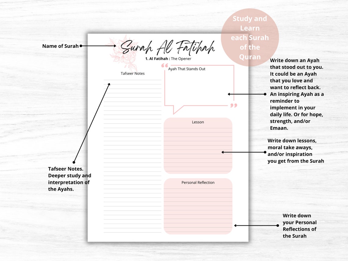 Quran Journal, Guided Quran Journaling, Digital Quran Journal ...