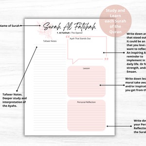 Quran Journal, Guided Quran Journaling, Digital Quran Journal ...