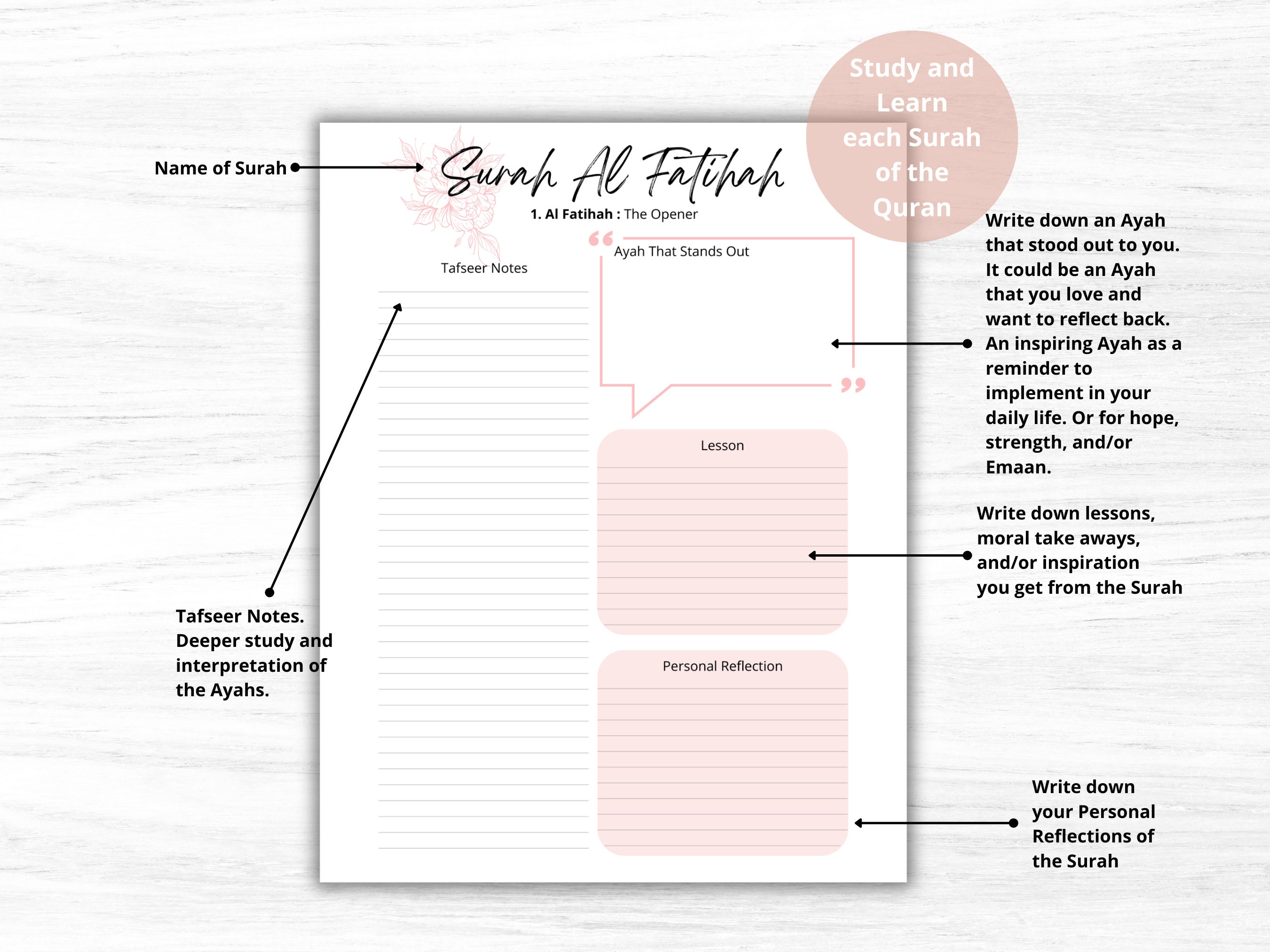 Quran Journal, Guided Quran Journaling, Digital Quran Journal ...