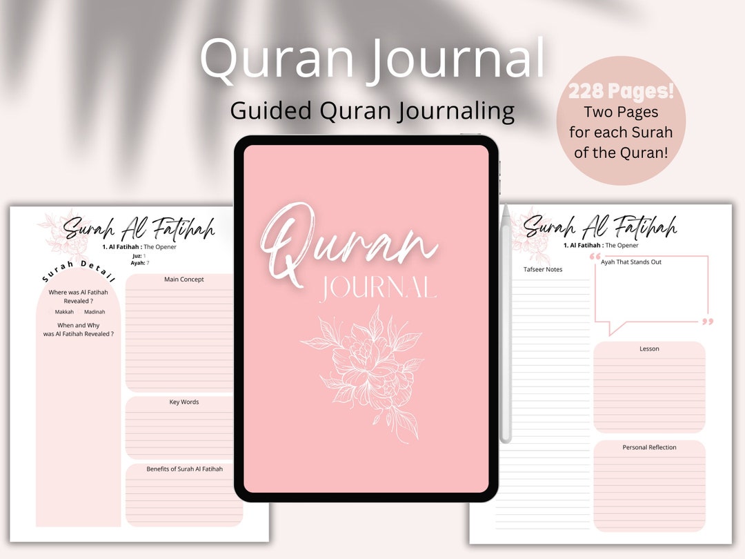 Quran Journal, Guided Quran Journaling, Digital Quran Journal ...