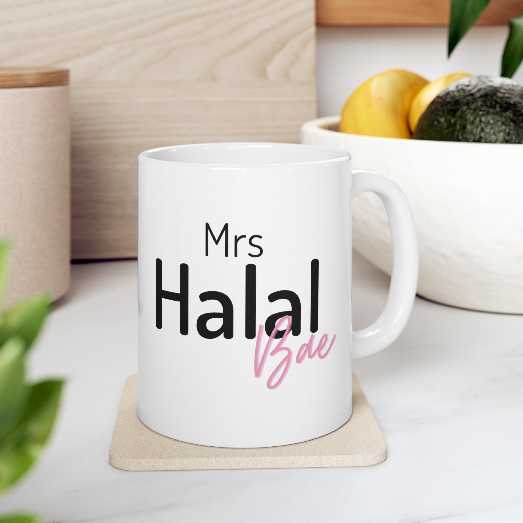 Mr and Mrs Halal Bae Couple Coffee Mug Set, Muslim Couple Coffee Mug ...