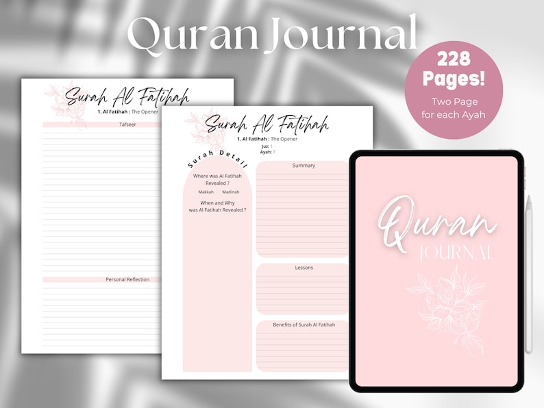 Quran Journal, Guided Quran Journaling, Digital Quran Journal ...