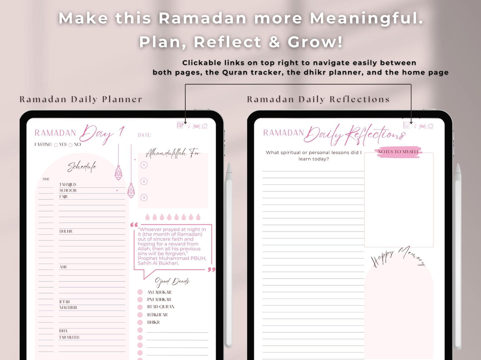 Ramadan Planner, Digital Ramadan Planner, Printable Ramadan Planner ...