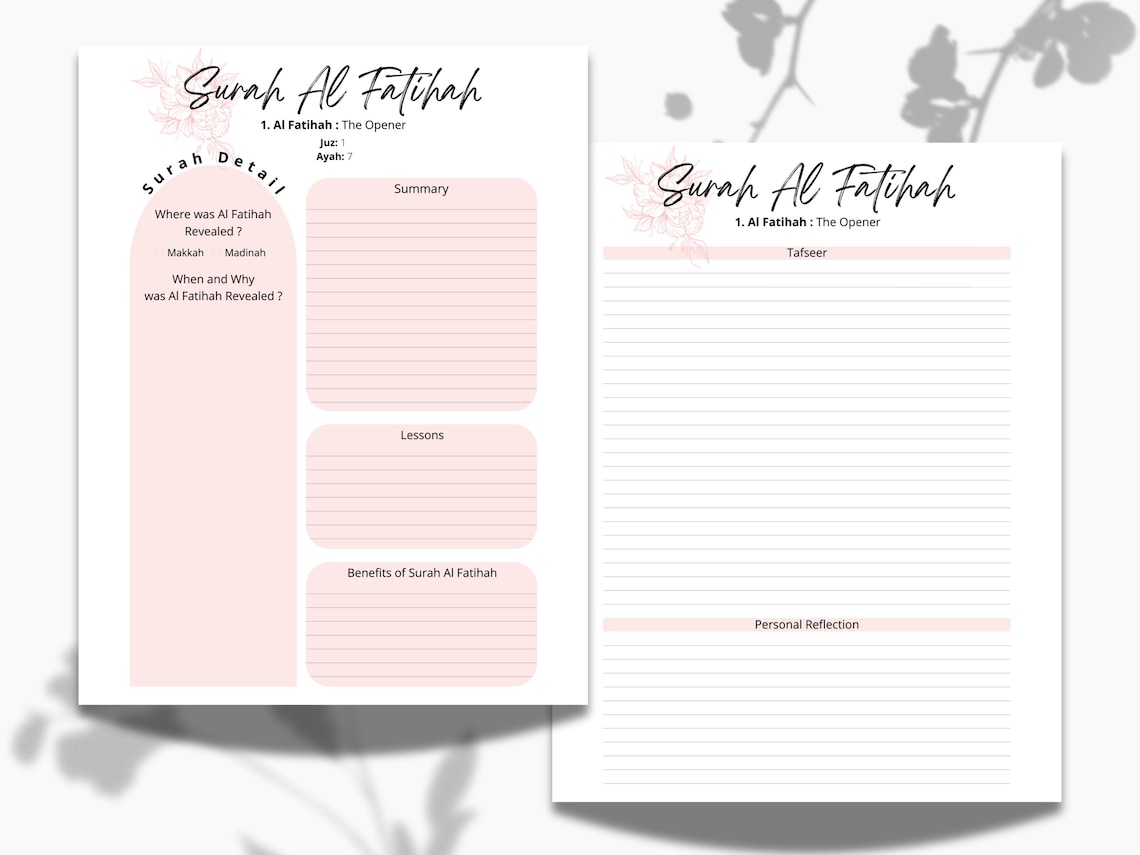 Quran Journal, Guided Quran Journaling, Digital Quran Journal ...