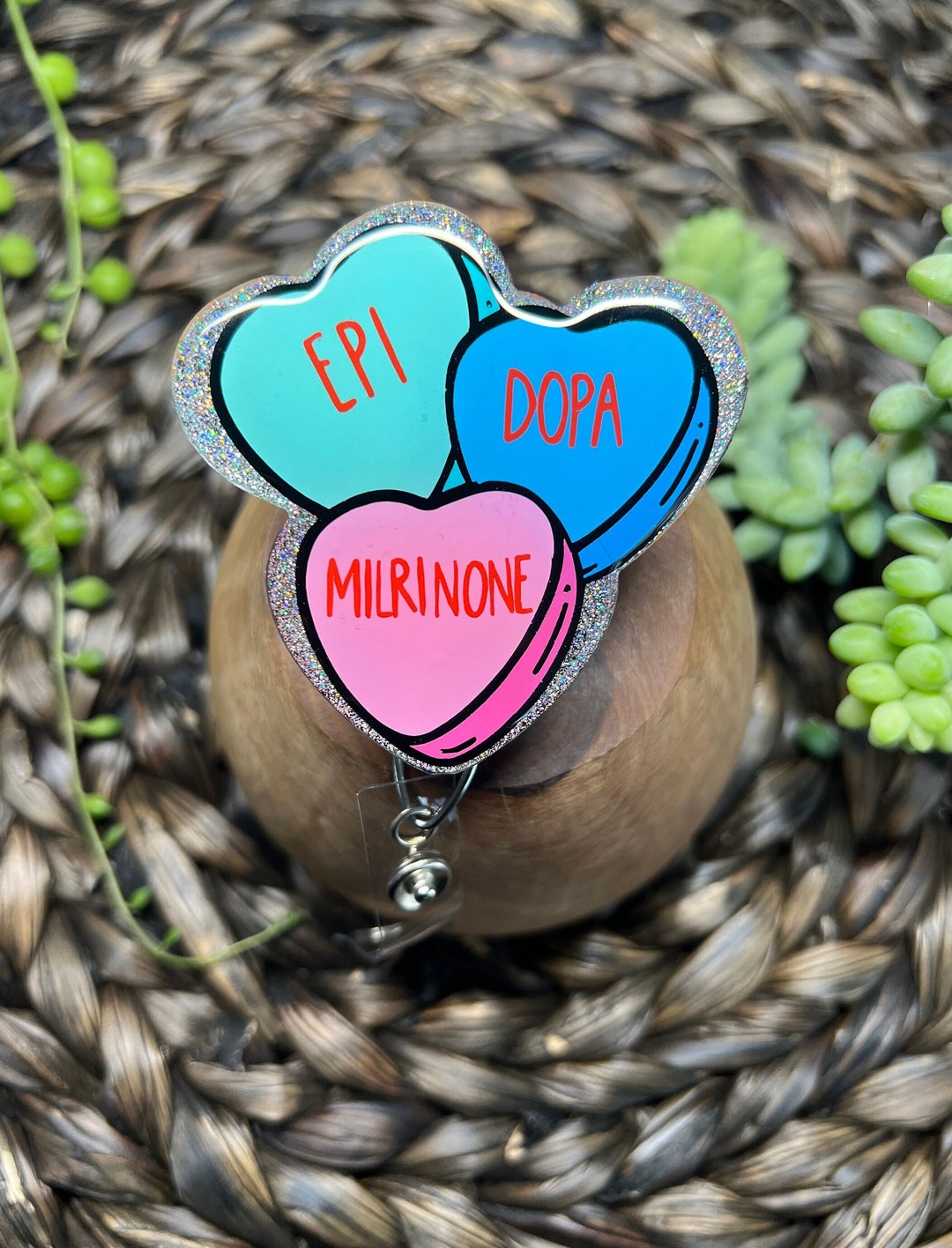 Inotrope Sweethearts | Dopa Epi Milrinone - Interchangeable Badge Reels ...