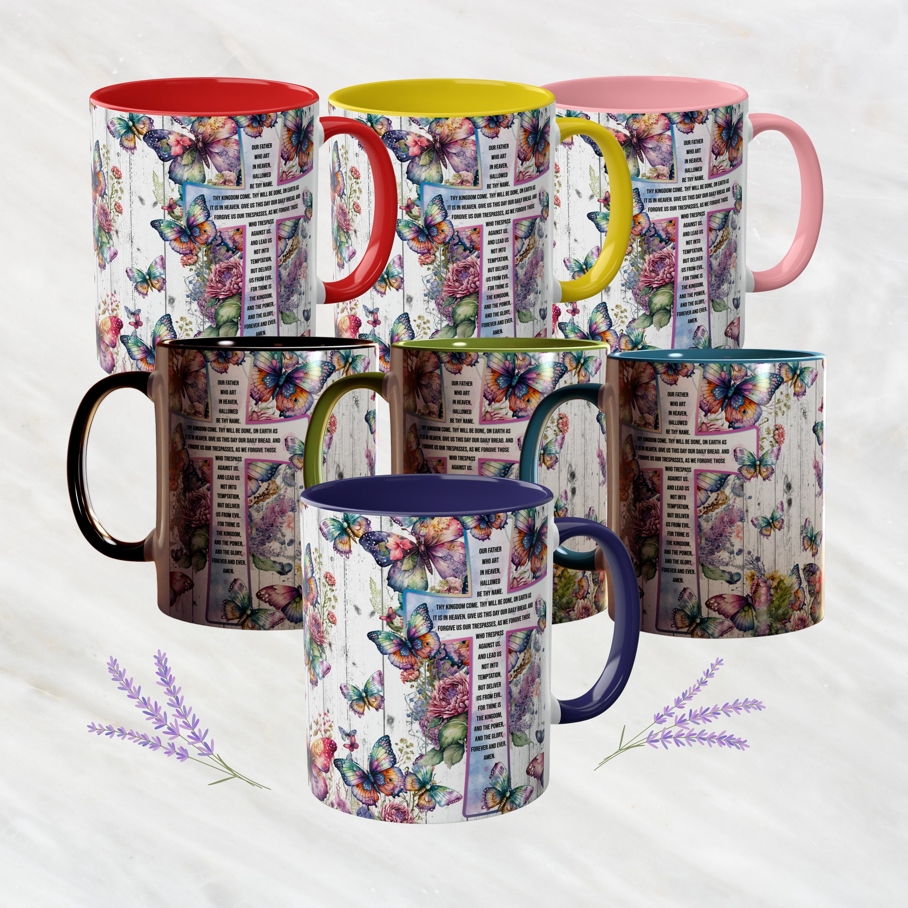 The Lord's Prayer, Bible Verse Coffee Mug, Choice of Seven Colours 11oz ...