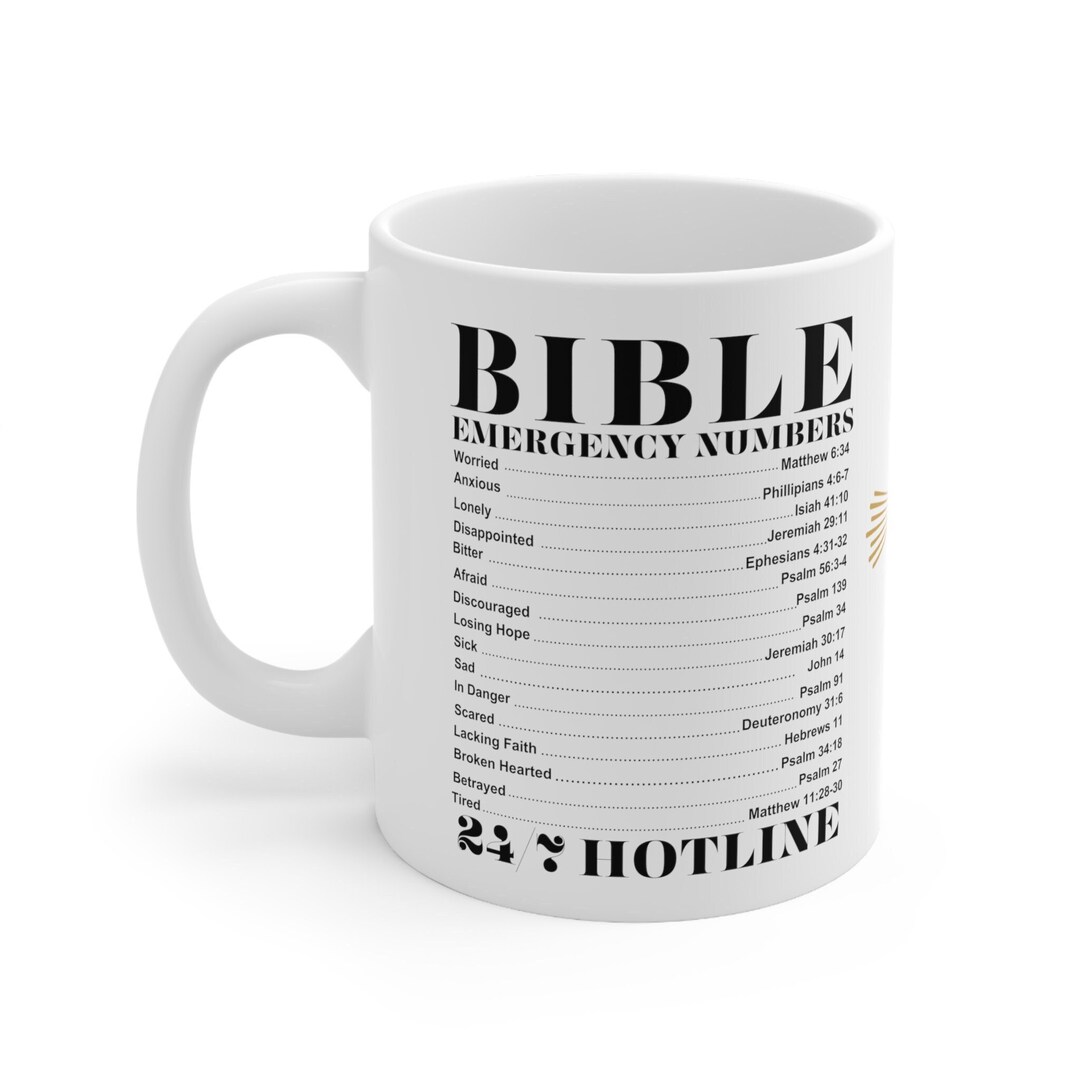 Bible Verses, Bible Emergency Numbers, Christian Gift, Motivational ...