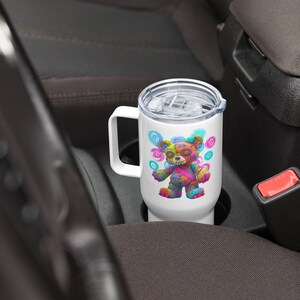 Cute Tattered Teddy Well Loved Repaired Teddy Travel Mug With a Handle ...