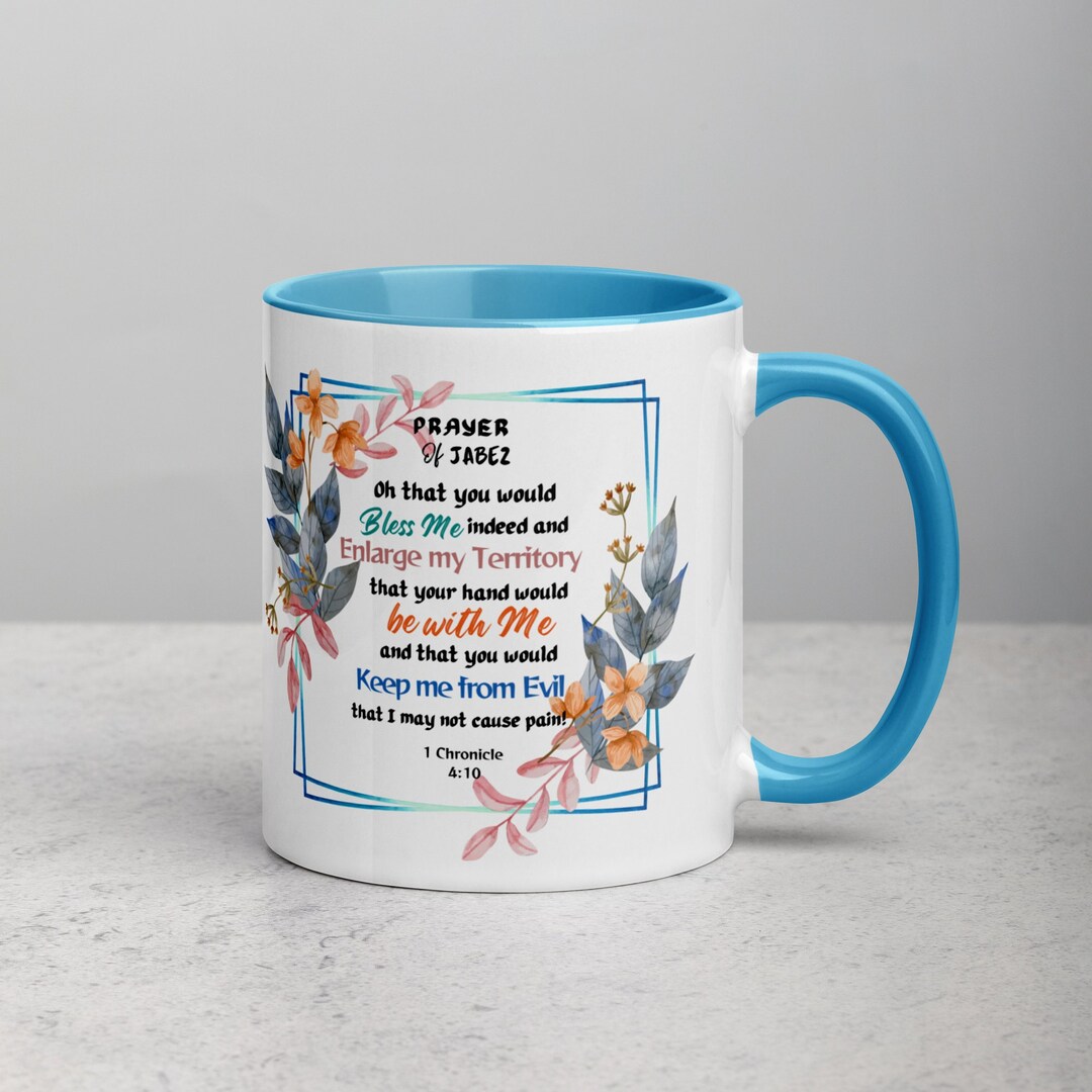 Bible Verse Mug, PRAYER OF JABEZ, 1 Chronicle 4:10, Religious ...