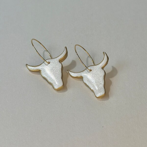 Bull Earrings - Etsy