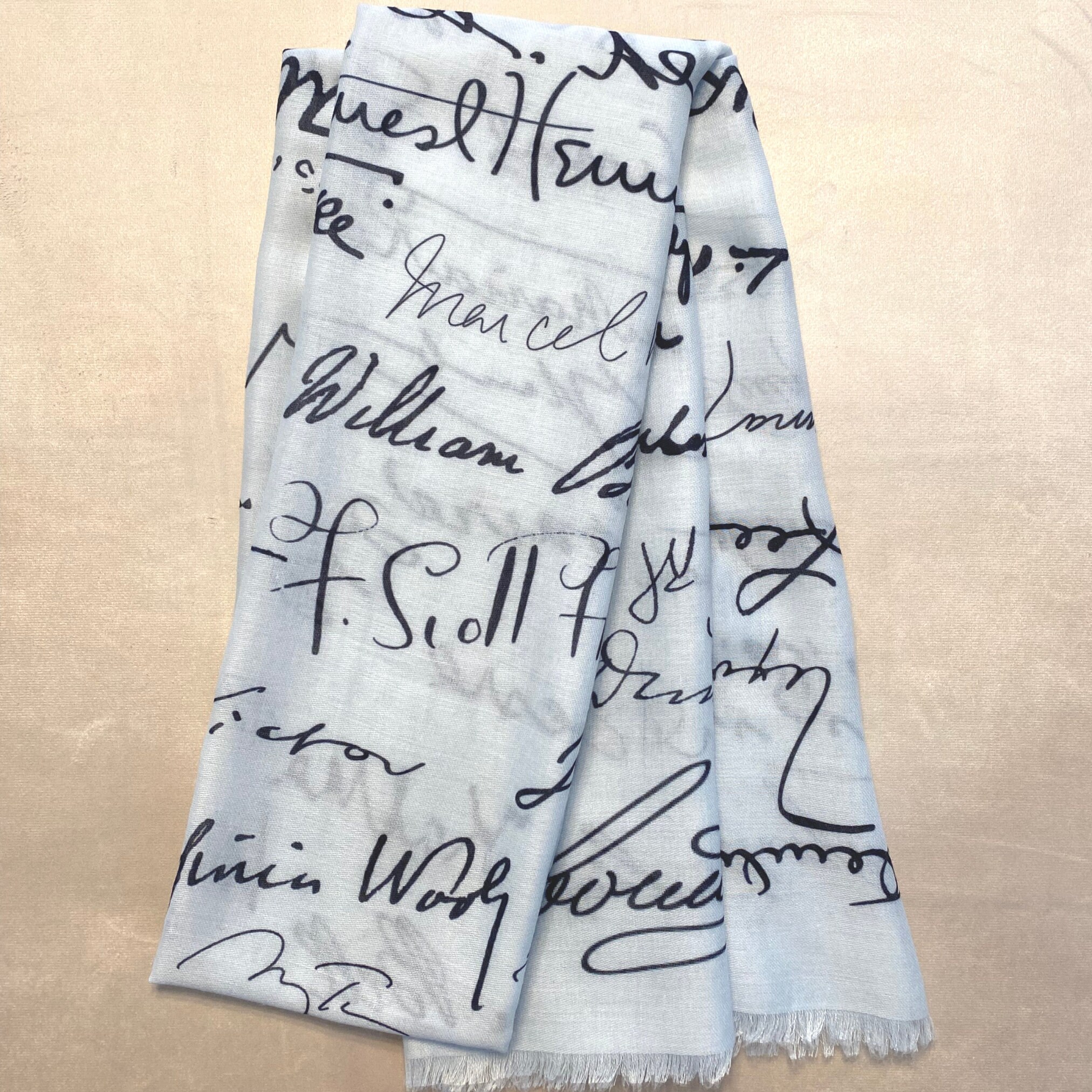 Famous Authors Autographs Literary Book Scarf Tolstoy - Etsy